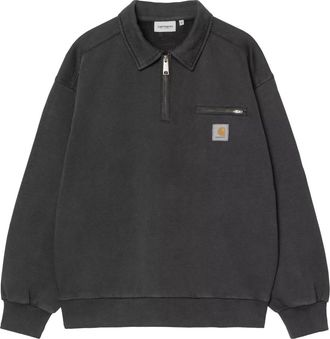 Carhartt Work in Progress Homme, Sweatshirts et sweats &agrave; capuche, Gris, Taille: L Half Zip Detroit SweaT-shirt