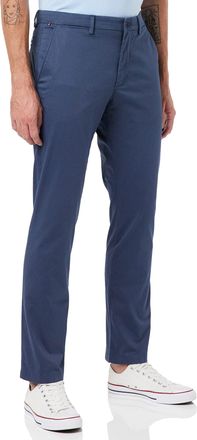 Tommy Hilfiger Herren Denton Printed Structure MW0MW28636 Gewebte Hosen, Blau (Faded Indigo), 29W / 30L