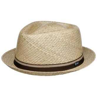 LIPODO Chapeau en Paille Bemiro Player Femme/Homme - Made in Italy de Plage Soleil Printemps-ete Ete - M (56-57 cm) Nature-Marron