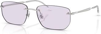 Ray-Ban Rb3768 Transitions Color Touch Lenses Sonnenbrillen Silber Fassung Violett Glas 56-17