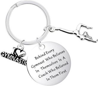 Generic Porte-clés de gymnastique - Porte-clés de gymnastique de 3,5 cm en acier inoxydable, pendentif de sac de joueur, pendentif pour filles | femme pour sa