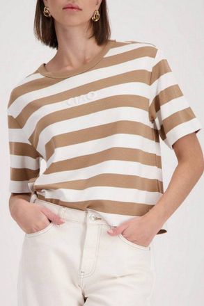 Monari T-Shirt 410126 Modisches Streifenmuster als Blickfang