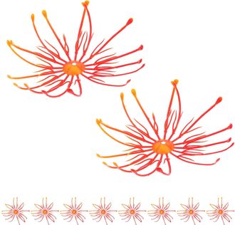 BESPORTBLE 30 St&uuml;ck Teiliges K&uuml;nstliche Blumenstiele aus Flexiblem Kunststoff Realistische Rote Bl&uuml;tenstempel f&uuml;r DIY Bastelprojekte Scrapbooking Kranzherstellun