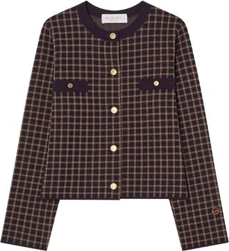 Busnel Elle Jacquard Jacket - - Knitwear - Damen - Lila - M