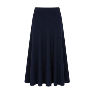 Allude Femme, Jupes, Bleu, Taille: 38 FR Jupe midi