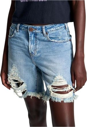 One Teaspoon Femme, Shorts, Bleu, Taille: W26 Stevies Long Length Boyfriend Shorts