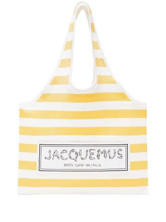 Jacquemus Le Tote Tasche mit Logo-Print - Gelb