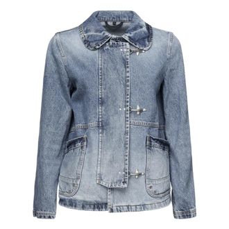 Fay Blaue Baumwollmantel mit Taschen - - Jackets - Damen - Blau - M