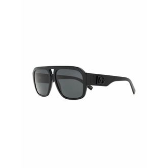 Dolce & Gabbana Homme, Accessoires, Noir, Taille: 58 MM Lunettes de soleil carr&eacute;es