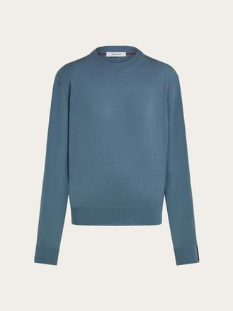 Ferragamo Damen Langarmpullover mit Band Gr&uuml;n