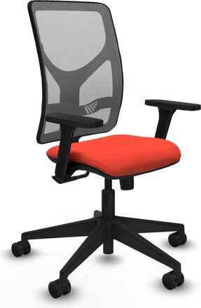 Piqueras y Crespo Drehstuhl aus Netzstoff mit 3D-Armlehnen, h&ouml;henverstellbare Lendenwirbelst&uuml;tze. Ausgestattet mit 3 Positionen und Schneideschaum. Mit Rollen von 65 mm