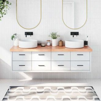 vidaXL Maison Exclusive Waschtischplatte Hellbraun 180x50x(2-6) cm