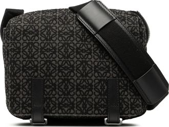 Loewe Hobo Bags - XS Anagram Canvas Military Messenger Bag - Gr. unisize - in Schwarz - für Damen