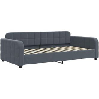vidaXL Tagesbett Dunkelgrau 90x200 cm Samt Vidaxl