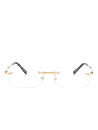 Cartier lunettes de vue &agrave; monture rectangulaire - Or