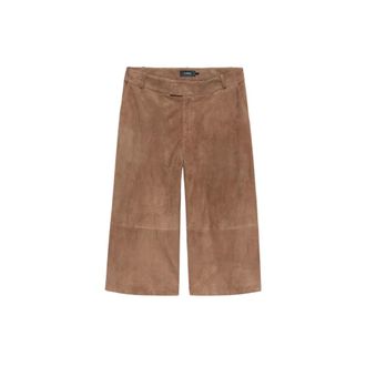 Arma Femme, Pantalons, Brun, Taille: 40 FR Jina Lamb Suede Cropped Pantalons