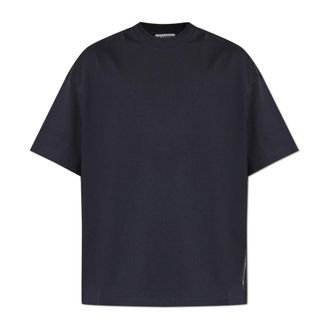 Jil Sander Logo Print T-Shirt - - Tops - Herren - Blau - L
