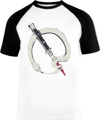 Vendax Vendax Original QOTSA Snake Unisex Baseball T-Shirt Manches Courtes Homme Femme Blanc Noir