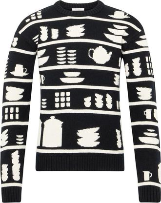 J.W.Anderson Tableware-pattern Crew-neck Sweater