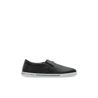Dolce & Gabbana Leder-Sneakers - - Shoes - Herren - Schwarzk - 44 1/2 EU
