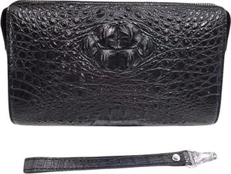 Generic Sac cabas pour femme en cuir de crocodile authentique avec fermeture &agrave; code. Pochette pour homme en cuir dalligator v&eacute;ritable. Porte-cartes