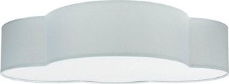 Licht-Erlebnisse Licht-erlebnisse - Kinderlampe Decke Wolke Grau 4x E27 Stoff Magnetschirm 62 cm Deckenleuchte