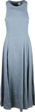 Eleventy Femme, Robes, Bleu, Taille: 36 FR Longue Robe &Eacute;vas&eacute;e