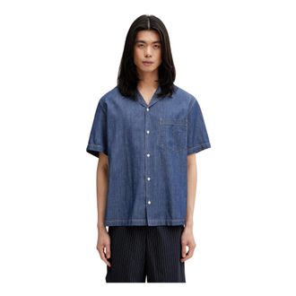 Lacoste Homme, Chemises, Bleu, Taille: 2XL Short Sleeve Chemises