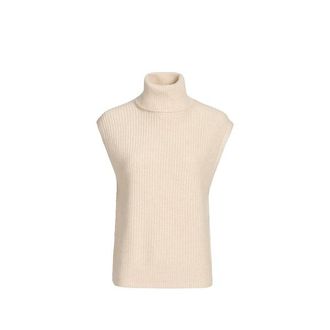 Saison 1865 Pull col roulé sans manches en cachemire