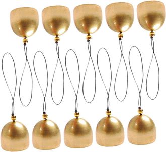 TOPBATHY 10 St&uuml;ck Teiliges Kleine Metall Glocken mit Angenehmem Klang DIY Weihnachtsdekorationen f&uuml;r Baum T&uuml;r Party Halloween Leichte Anh&auml;nger f&uuml;r Fensterdeko 