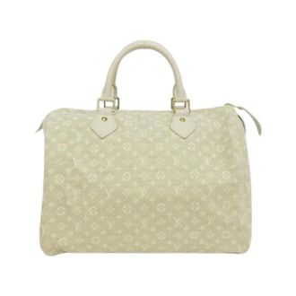 Louis Vuitton Sac Boston Monogram Mini Lin Pre-owned - Femme - Pre-owned - Beige - Taille: ONE Size