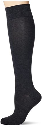 Nur Die Bambus Kniestr&uuml;mpfe besonders weich & atmungsaktiv mit Komfortbund hohe Socken Damen, anthrazit, 39-42