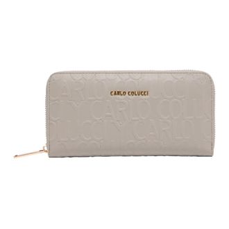 Carlo Colucci Kleine Geldb&ouml;rse mit Logo-Pr&auml;gung - - Accessories - Damen - Grau - ONE SIZE