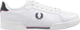 Fred Perry Leder-Sneakers mit Schn&uuml;rverschluss - - Shoes - Herren - Wei&szlig; - 44 EU