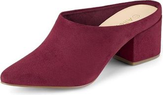 Allegra K Muglissi&egrave;re Femmes Dessus Pointu Talon &eacute;pais Bourgogne 38