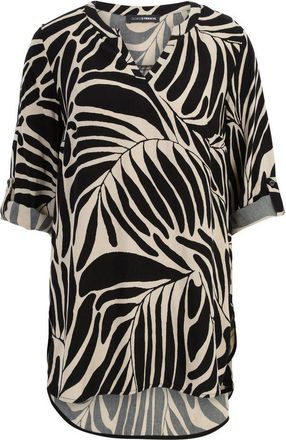 Doris Streich Klassische Bluse mit Bl&auml;tter-Muster