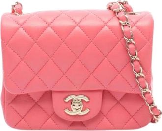 Chanel Sac bandouli&egrave;re Mini Matelasse en cuir dagneau Pre-owned - Femme - Pre-owned - Rose - Taille: ONE Size