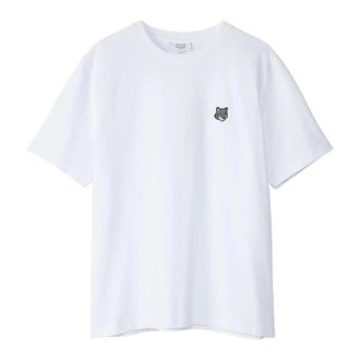 Maison Kitsun&eacute; Fox Head Comfort T-Shirt - - Tops - Herren - Wei&szlig; - L