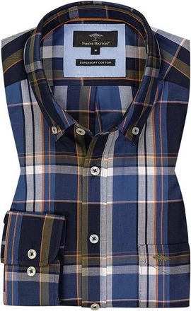 Fynch-Hatton Fynch-Hatton Herren Hemden blau Baumwolle