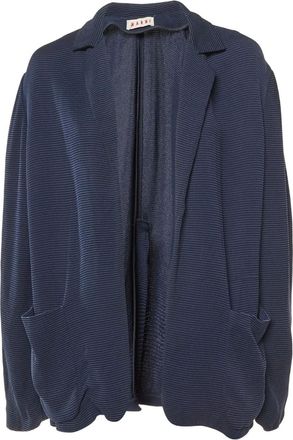 Marni blazer c&ocirc;tel&eacute; &agrave; poches plaqu&eacute;es - Bleu
