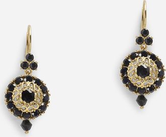 Dolce & Gabbana Ohrringe Sicily 18-karätiges Gelbgold Und Schwarze Saphire - Frau Ohrringe Gold Onesize