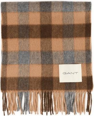 GANT Echarpe &agrave; carreaux en laine