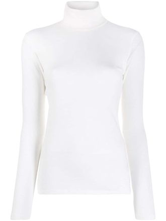 Majestic Filatures top en maille à col roulé - Blanc