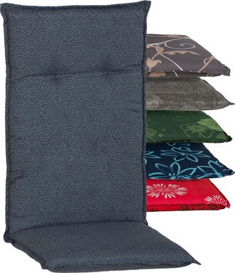 Beo Gartenstuhlauflagen Hochlehner Barcelona | Made in EU nach &Ouml;ko-Tex Standard | Hochlehner Auflagen waschbar | Atmungsaktive Stuhlauflagen Hochlehner mi