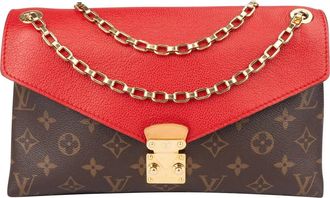 Louis Vuitton Crossbody Bags - Louis Vuitton Canvas Monogram Pallas Chain Crossbo - Gr. unisize - in Braun - f&uuml;r Damen