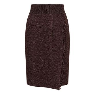 Akep Jupe Tricot Mi-longue - Femme - Jupes - Brun - Taille: 40 FR
