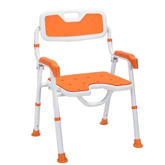 Generic Zusammenklappbarer Duschstuhl for ältere und behinderte Menschen, klappbarer Badesitz mit Abnehmbarer Rückenlehne, klappbare(A)