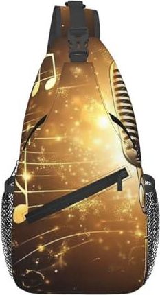 Generic Sac &agrave; bandouli&egrave;re &agrave; fluctuation musicale pour homme, sac &agrave; dos de randonn&eacute;e pour homme