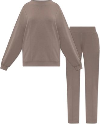 Emporio Armani Emporio Armani Ea7, Femme, Sport, Beige, Taille: 36 FR Ensemble de surv&ecirc;tement : SweaT-shirt et pantalon