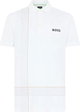 HUGO BOSS Hochleistungs-Poloshirt mit Karomuster - - Tops - Herren - Wei&szlig; - M
